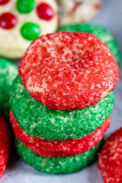 Easy Christmas Drop Cookies 4 ways - Crazy for Crust