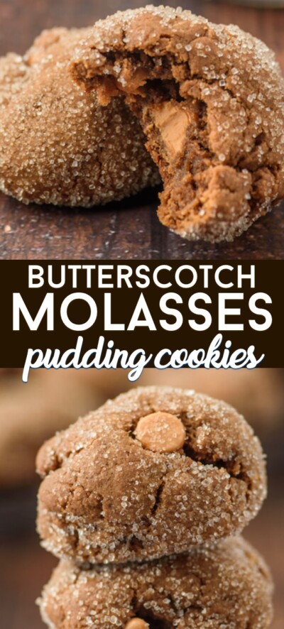 Butterscotch Molasses Pudding Cookies - Crazy for Crust