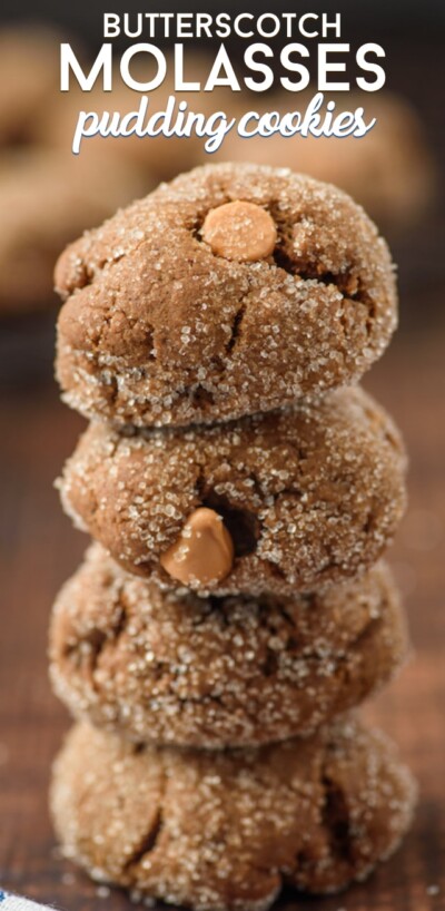 Butterscotch Molasses Pudding Cookies - Crazy for Crust