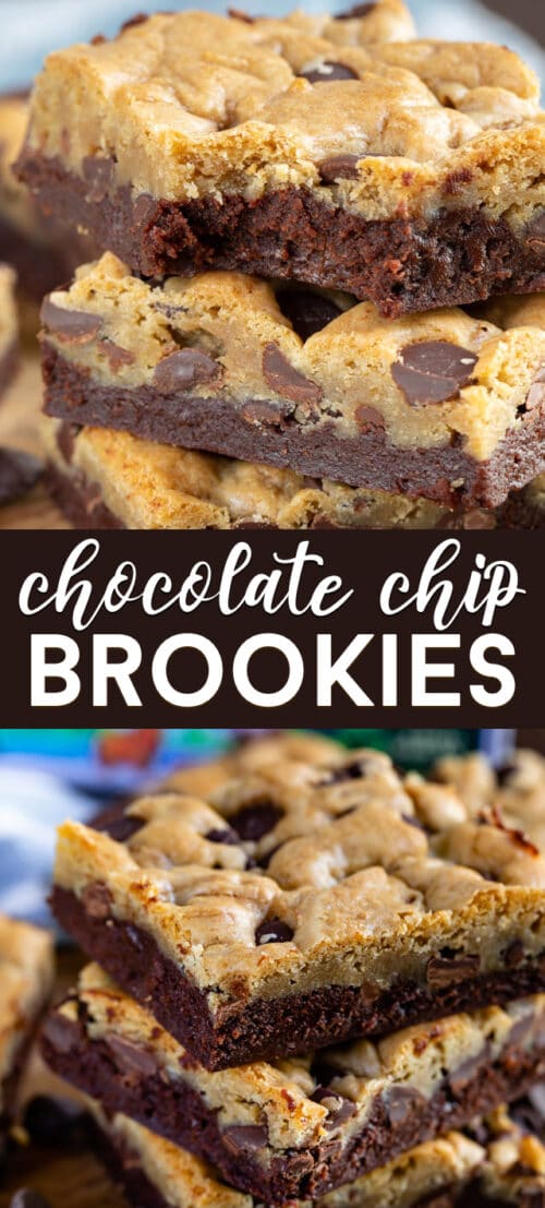Chocolate Chip Brookie Recipe - Crazy for Crust