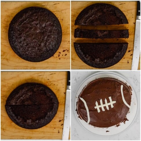 Easy Football Cake Recipe Tutorial - Crazy for Crust