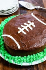 Easy Football Cake Recipe Tutorial - Crazy for Crust