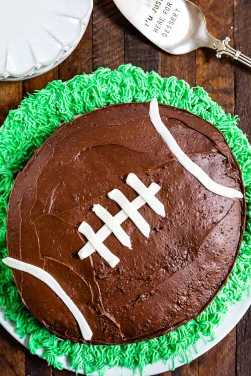 Easy Football Cake Recipe Tutorial - Crazy for Crust