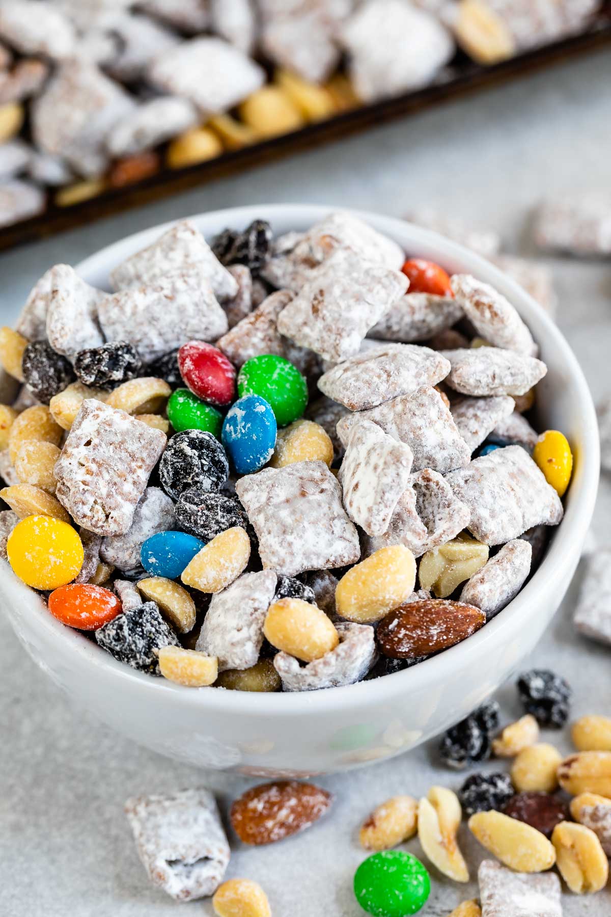 Easy Trail Mix Muddy Buddies Recipe - Crazy for Crust