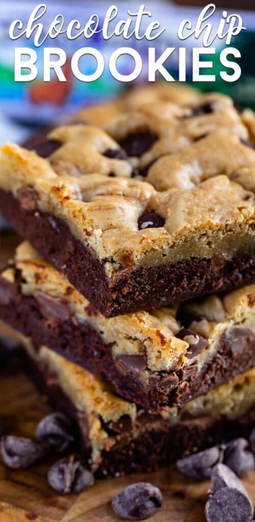 Chocolate Chip Brookie Recipe - Crazy for Crust