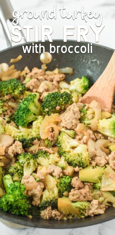Stir Fry Broccoli and Ground Turkey Recipe | Crazy for Crust