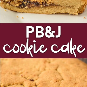 Peanut Butter and Jelly Cookie Cake - Crazy for Crust