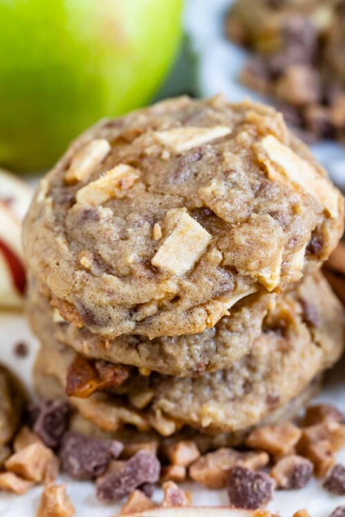 Toffee Apple Cookies (Pudding Cookies) - Crazy for Crust