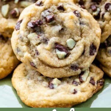 BEST Mint Chocolate Chip Cookies - Crazy for Crust