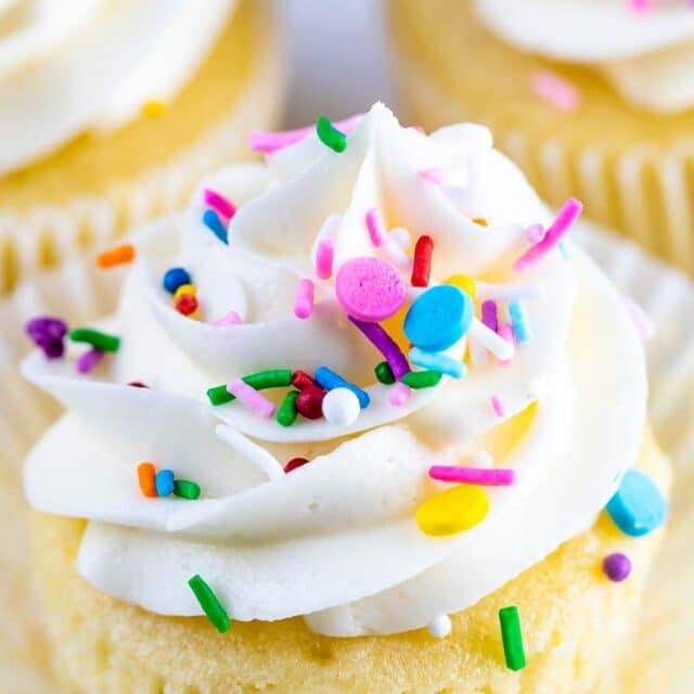 Perfect Vanilla Cupcake Recipe - Crazy for Crust