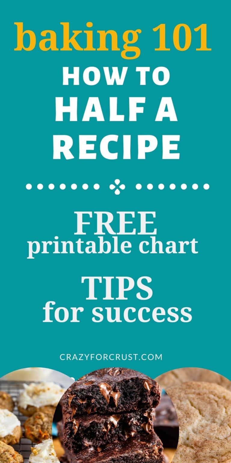 How To Cut Recipes In Half Without Crying Crazy For Crust