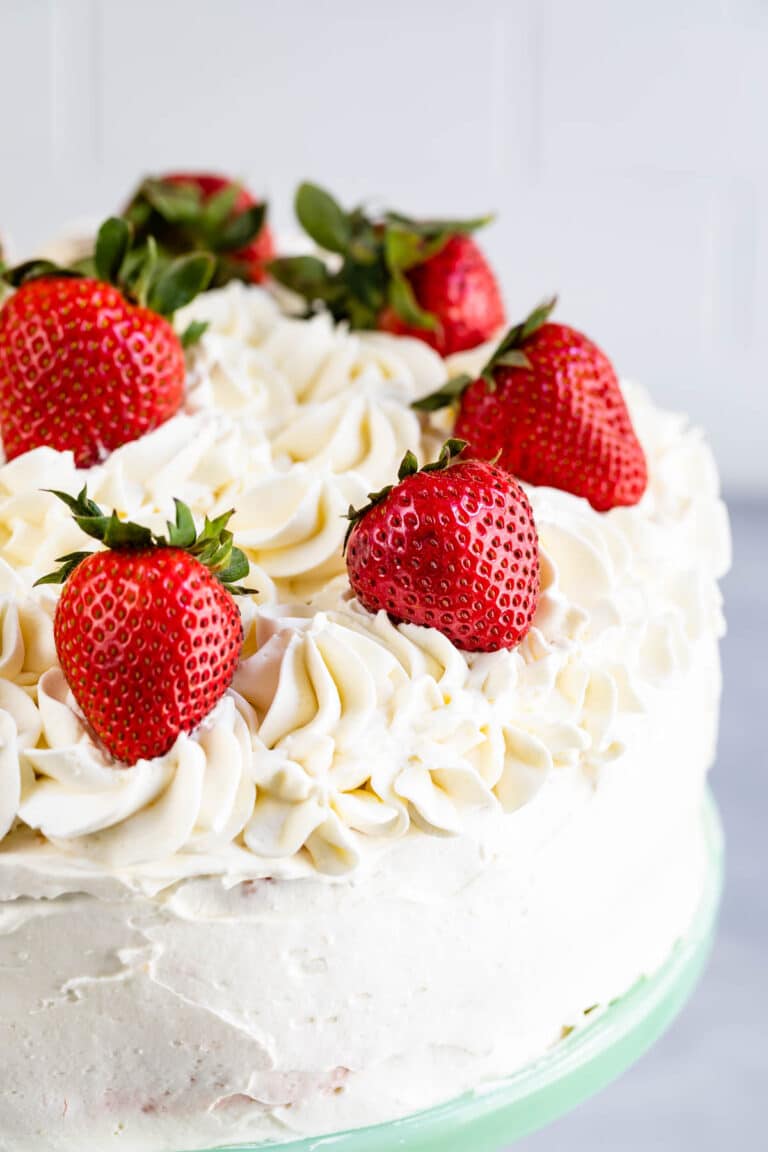Strawberry Shortcake Layer Cake - Crazy for Crust