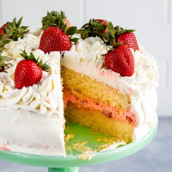 Strawberry Shortcake Layer Cake - Crazy for Crust