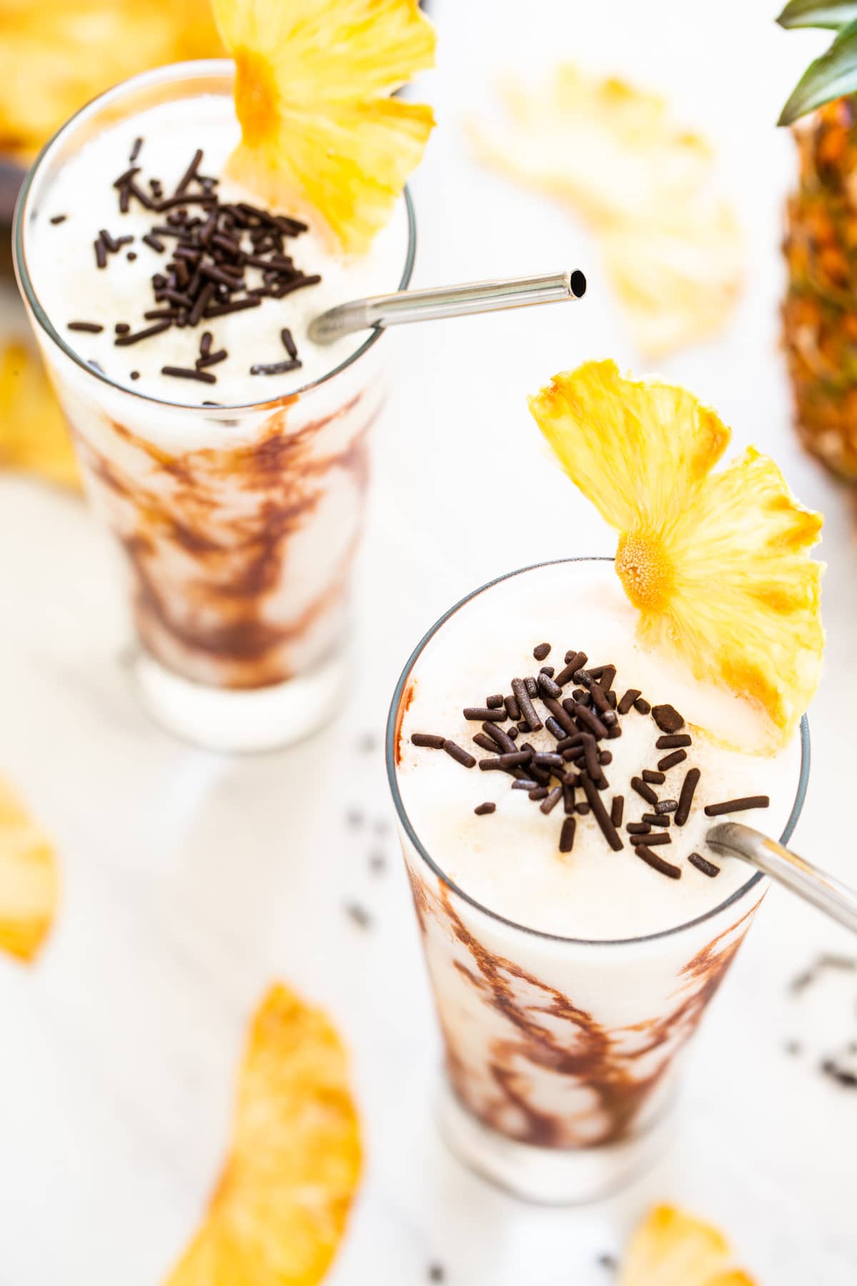 Boozy Chocolate Piña Colada Recipe - Crazy for Crust