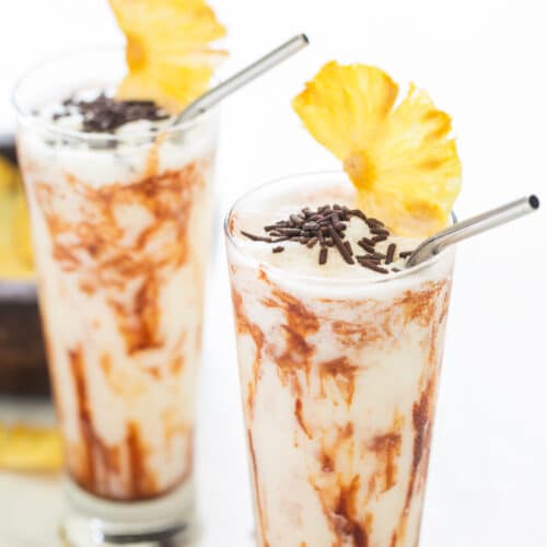 Boozy Chocolate Piña Colada Recipe - Crazy for Crust
