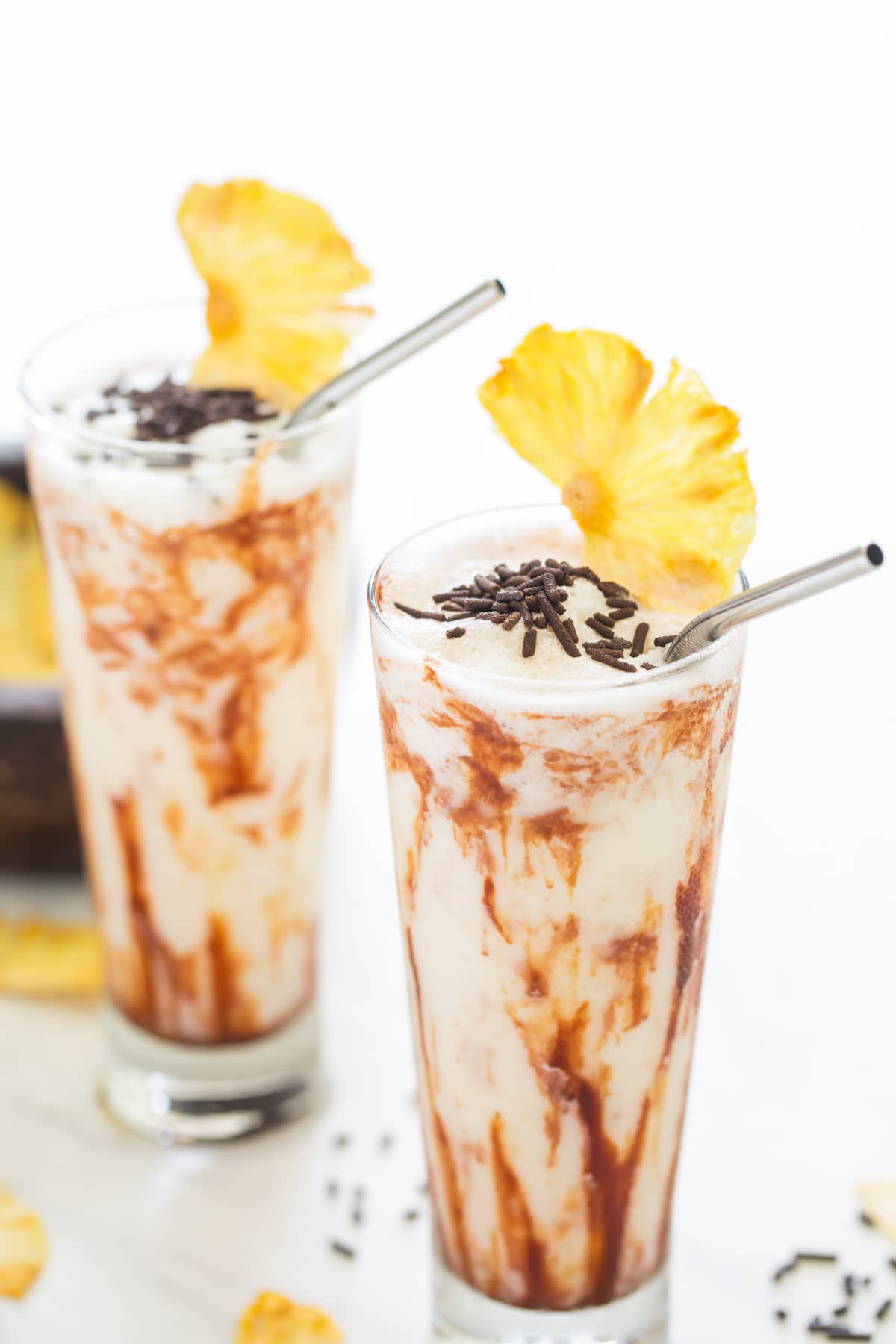 Boozy Chocolate Piña Colada Recipe - Crazy for Crust