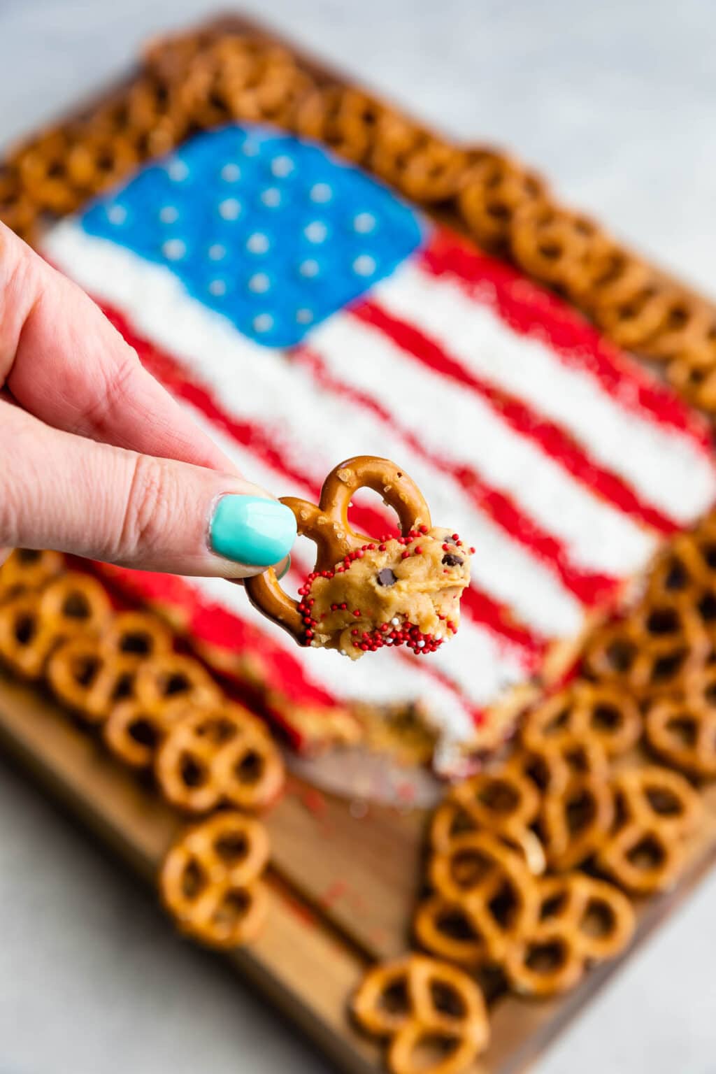 American Flag Peanut Butter Dip Recipe - Crazy for Crust