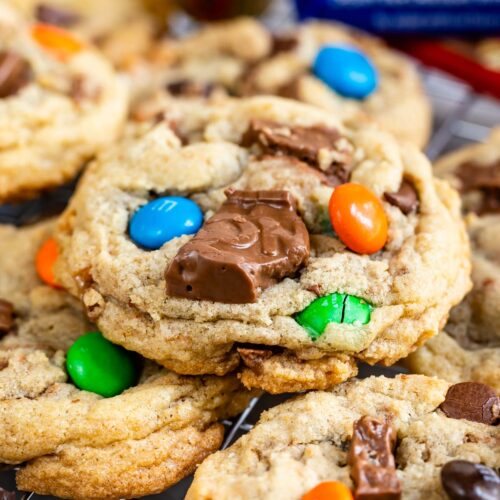 Overloaded Candy Bar Cookies Recipe - Crazy for Crust