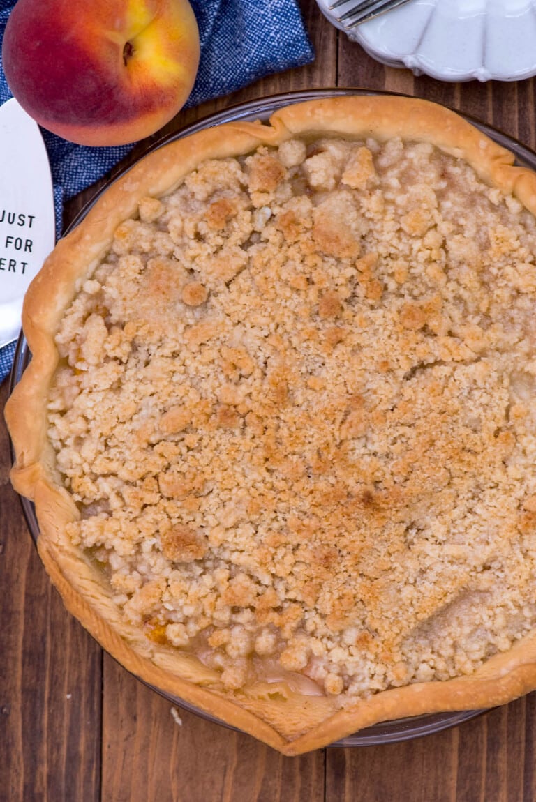 Best Peach Pie Recipe (Double or Crumble Crust) - Crazy for Crust