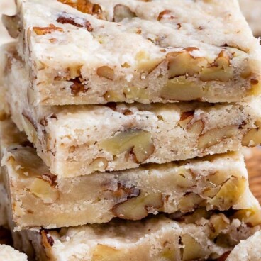 Pecan Shortbread Cookies (Shortbread Bars) - Crazy for Crust