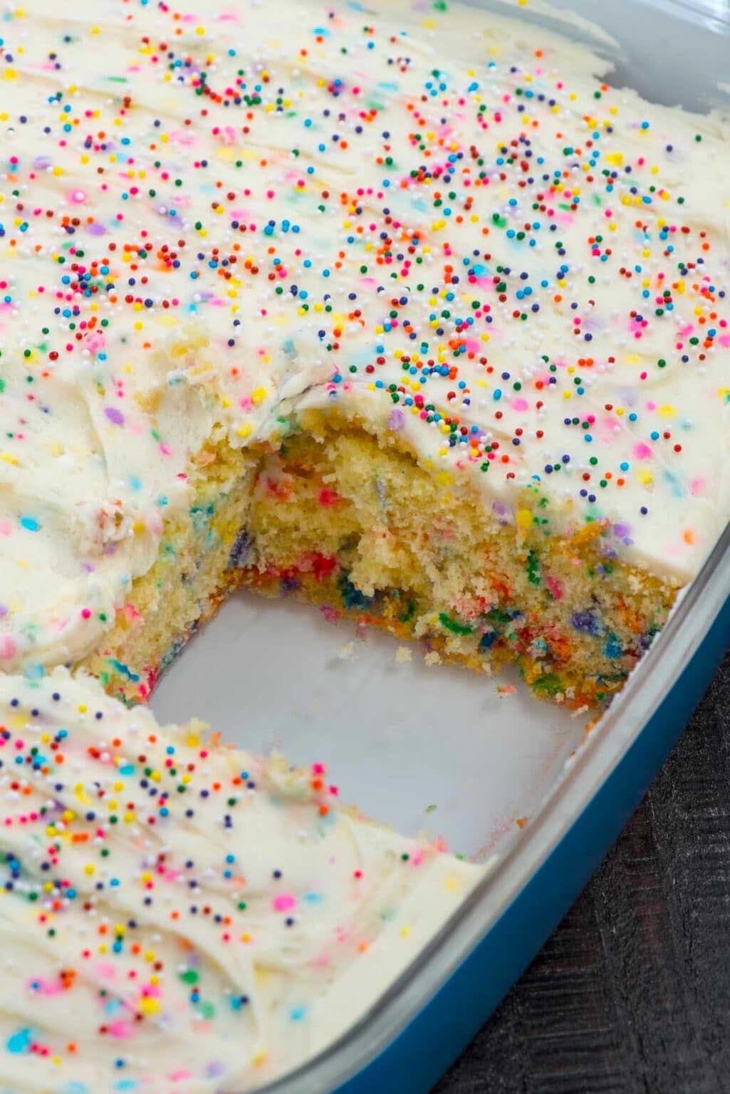 Homemade Funfetti Cake - Crazy for Crust
