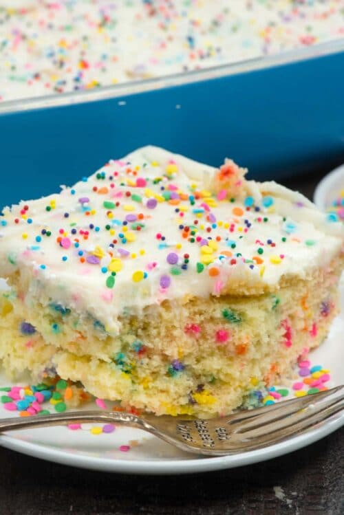 Homemade Funfetti Cake - Crazy for Crust