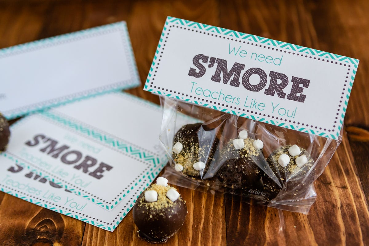 S'more Oreo Truffles (teacher appreciation printables) - Crazy for Crust