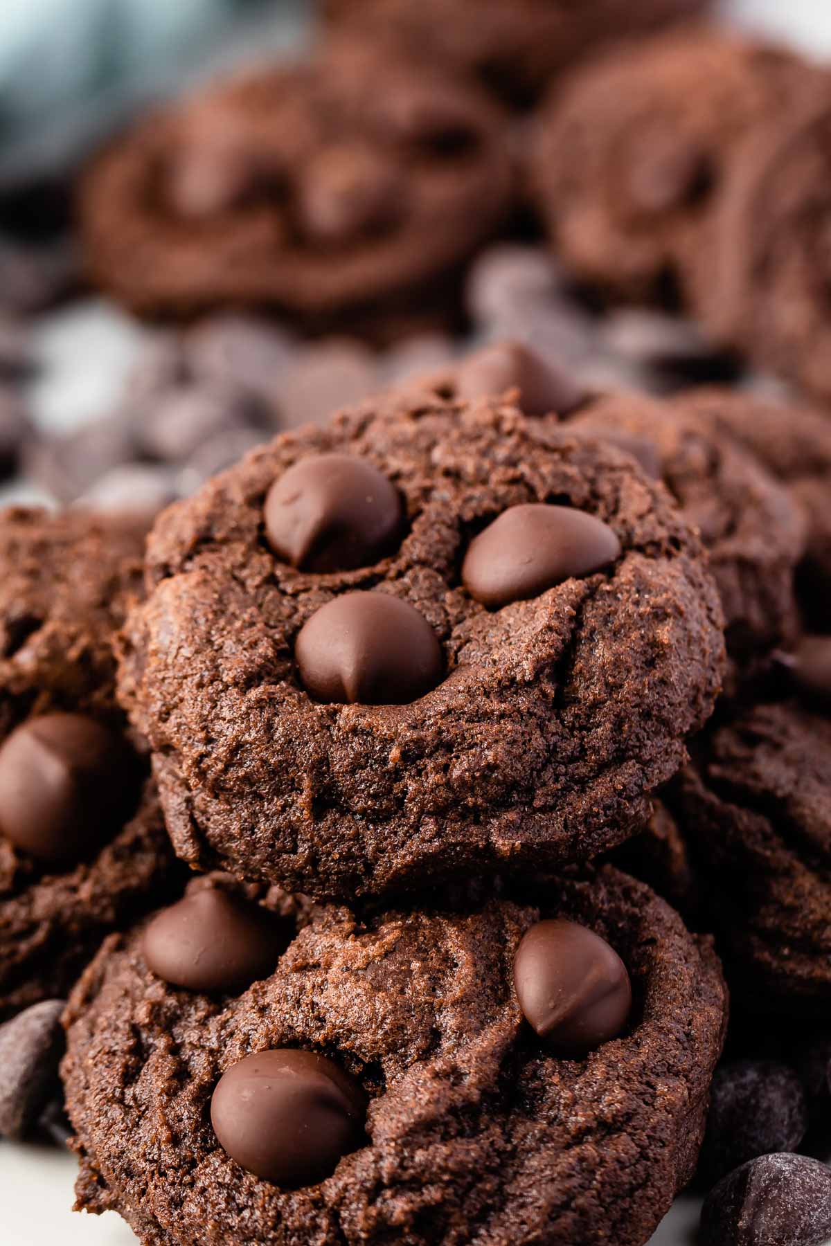 Triple Dark Chocolate Pudding Cookies - Crazy for Crust
