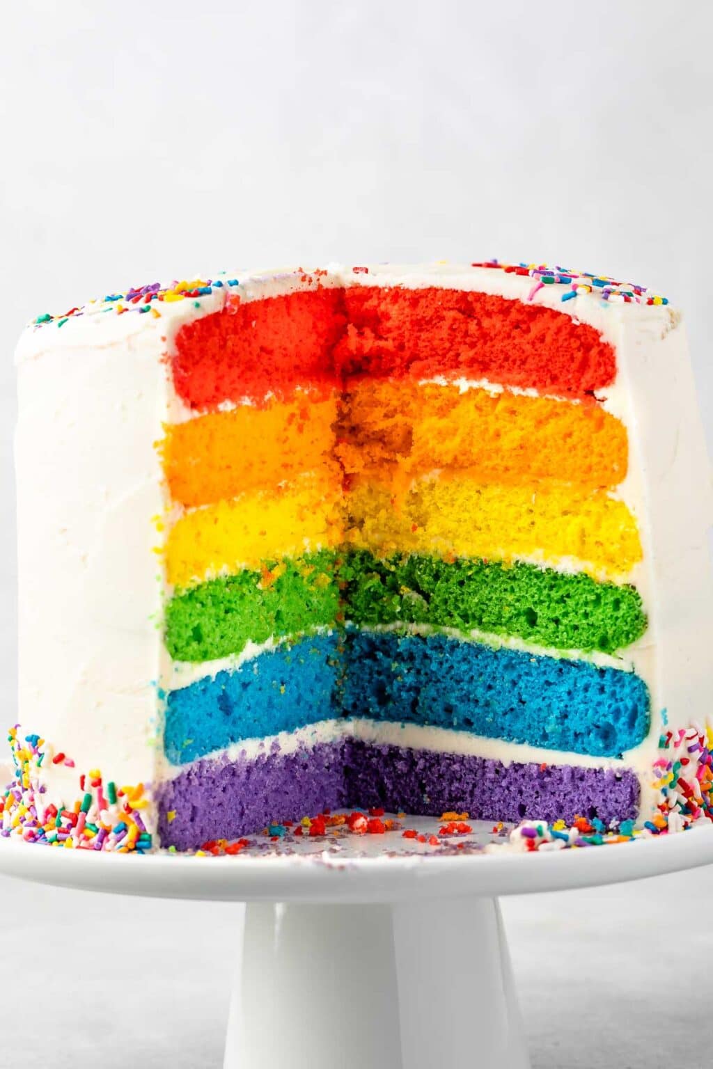 Rainbow Cake - Crazy for Crust