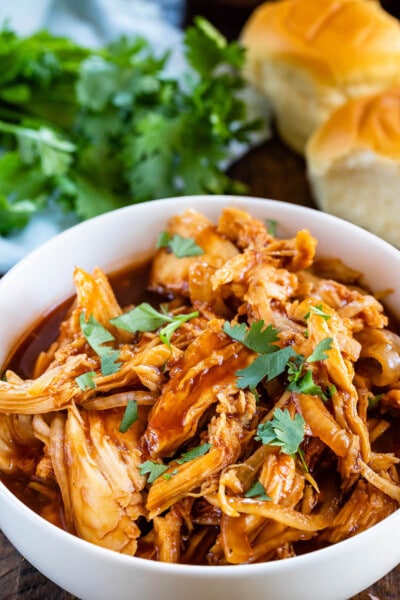 Crockpot Spicy Pulled Chicken - Crazy for Crust
