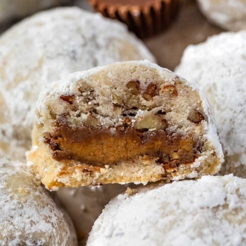 Stuffed Snowball Cookies - Crazy for Crust