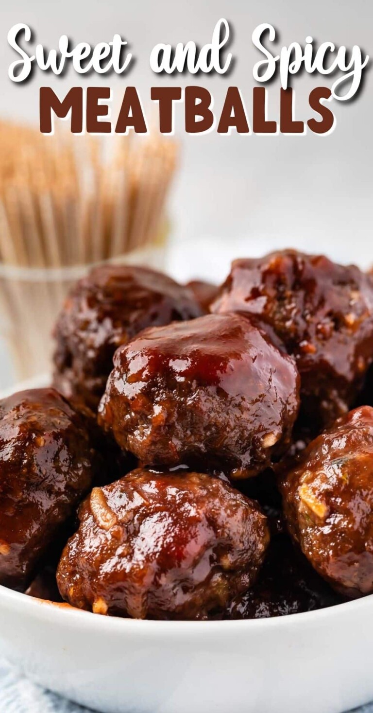 Sweet & Spicy Party Meatballs - Crazy for Crust