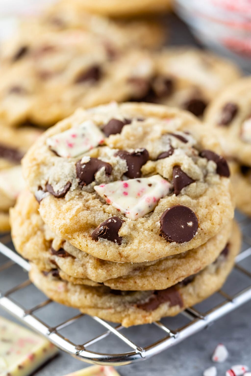 Peppermint Chocolate Chip Cookies - Crazy for Crust