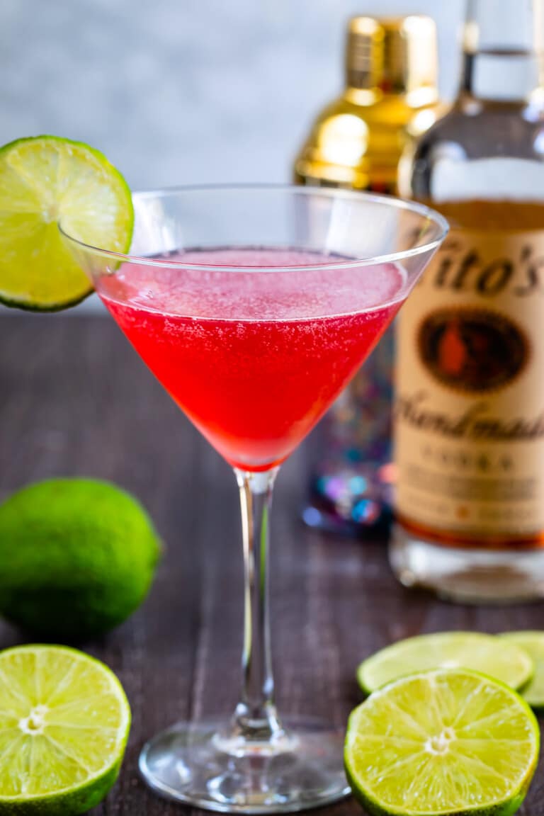Cosmopolitan Cocktail Recipe - just 4 ingredients! - Crazy for Crust