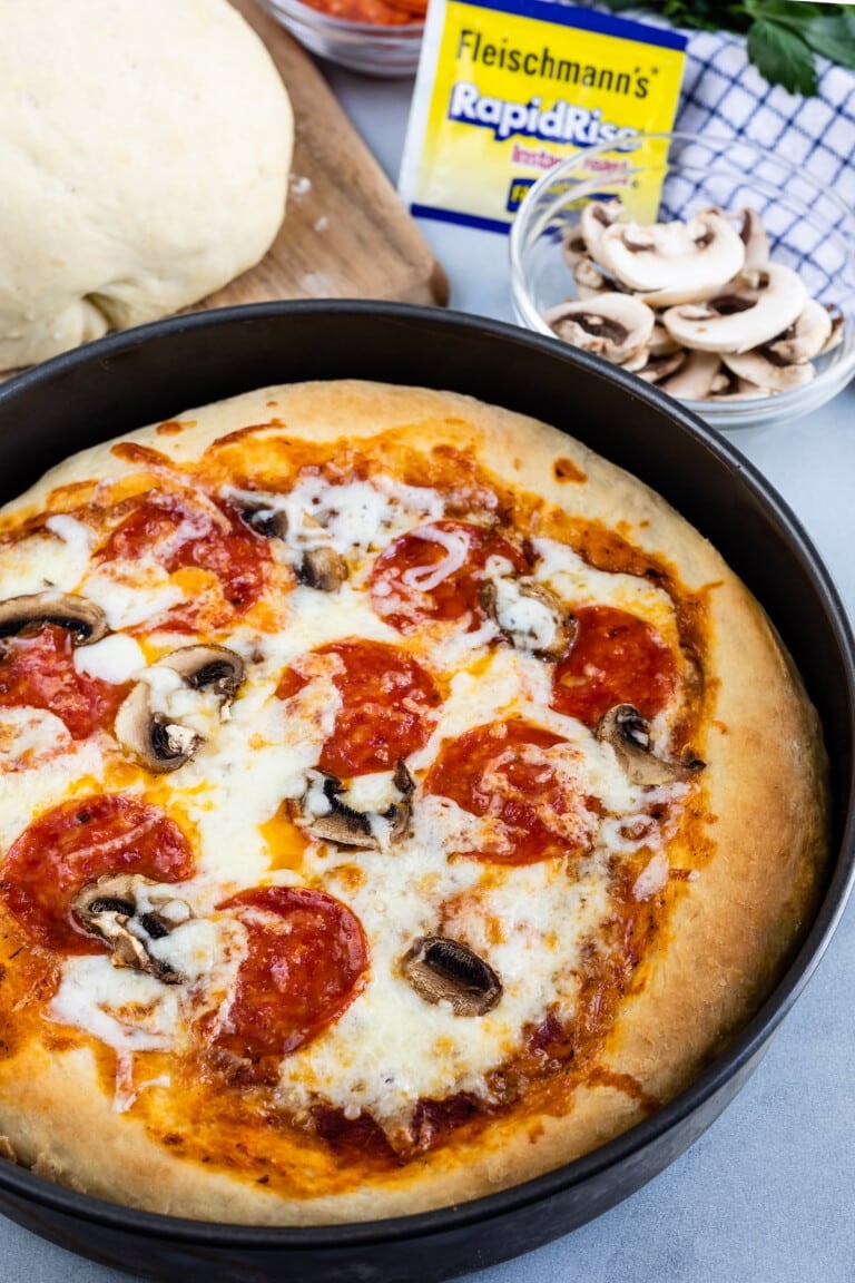 Deep Dish Pizza Recipe (Homemade Crust) - Crazy for Crust