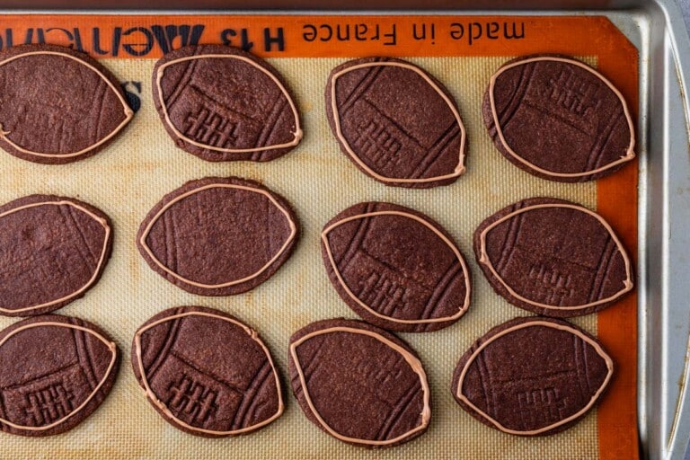 Chocolate Royal Icing and Football Cookies - Crazy for Crust