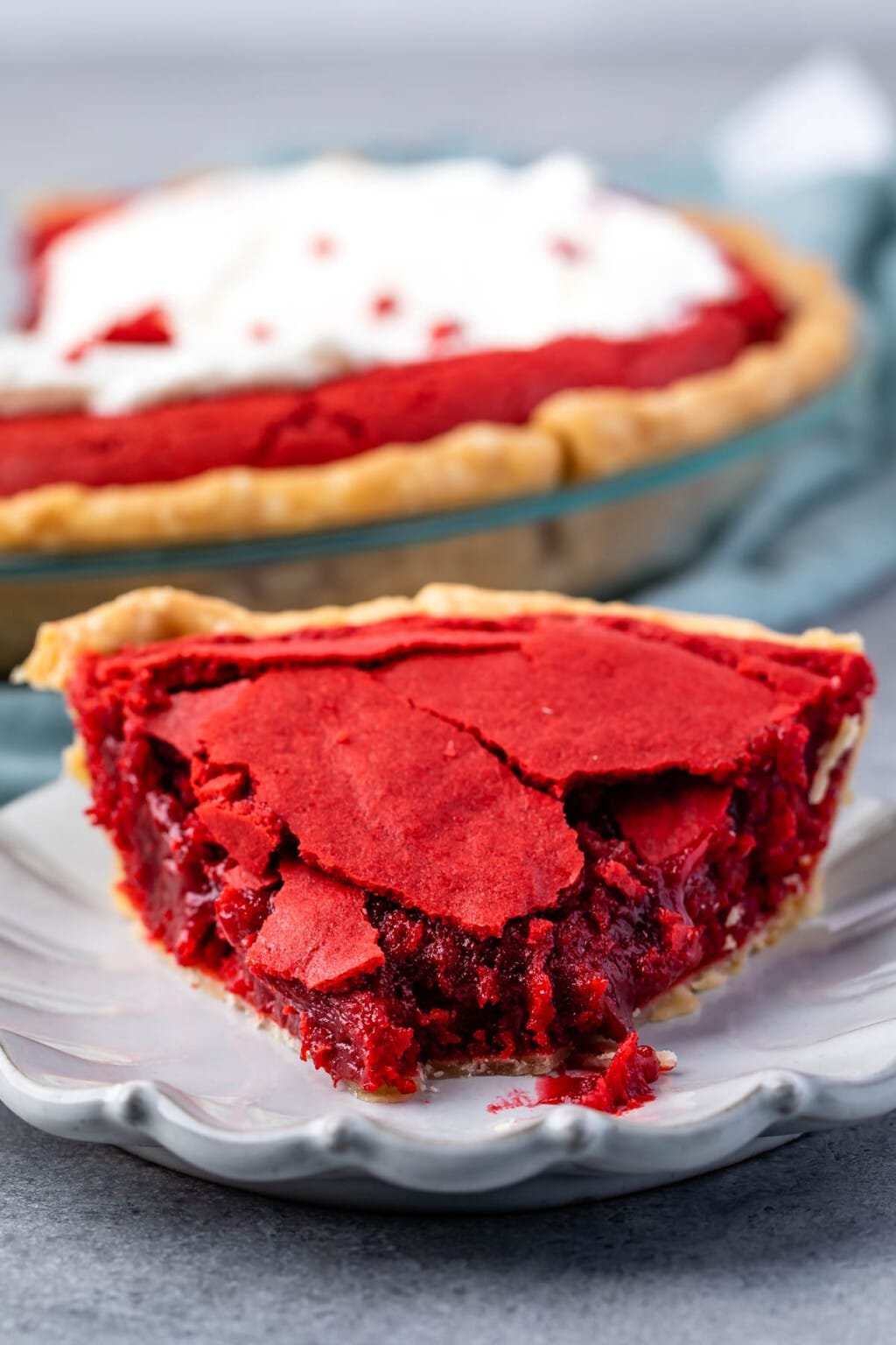 Gooey Red Velvet Pie - Crazy for Crust