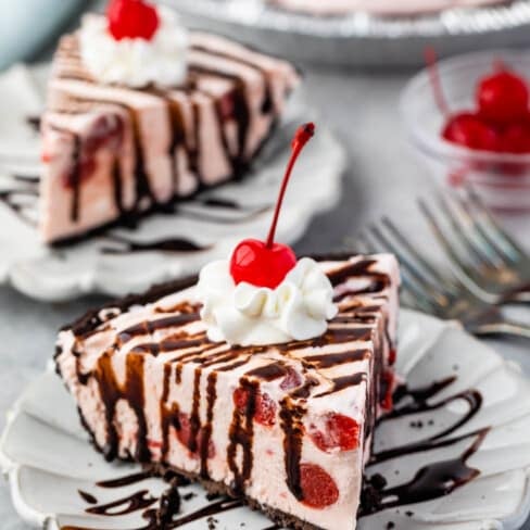 Cherry Ice Cream Pie - Crazy for Crust