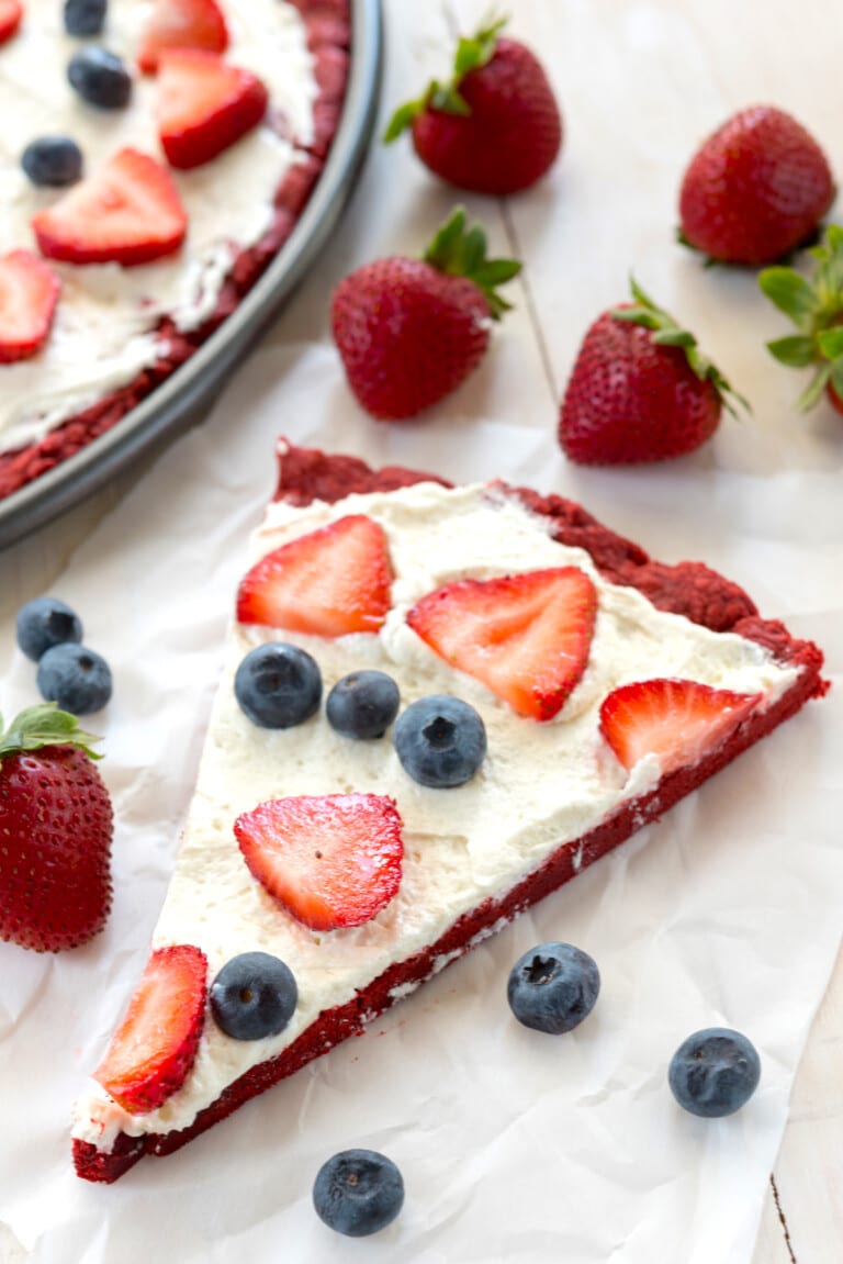 Red Velvet Cookie Pizza - Crazy for Crust