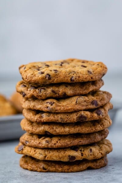 Crispy Chocolate Chip Cookies - Crazy for Crust