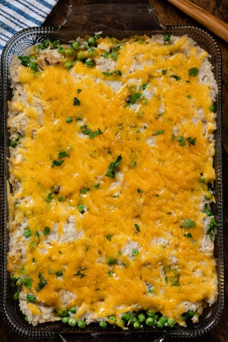 EASY Chicken and Rice Casserole - Crazy for Crust