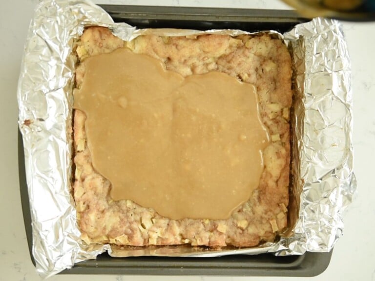 Apple Toffee Bars with Brown Sugar Frosting - Crazy for Crust