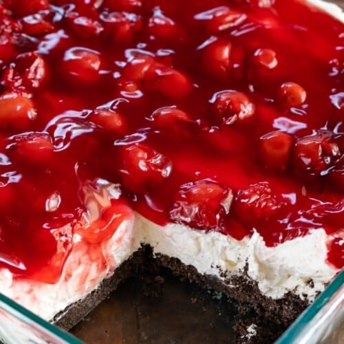 EASY No Bake Cherry Cheesecake Dessert - Crazy for Crust