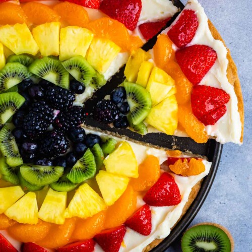 Rainbow Fruit Pizza - Crazy for Crust