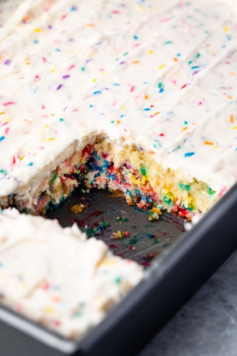 Homemade Funfetti Cake Recipe - Crazy for Crust