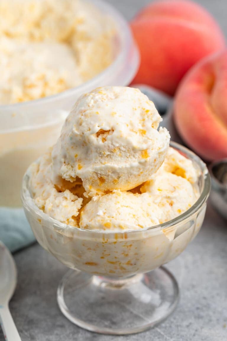 Peach Ice Cream - Crazy for Crust