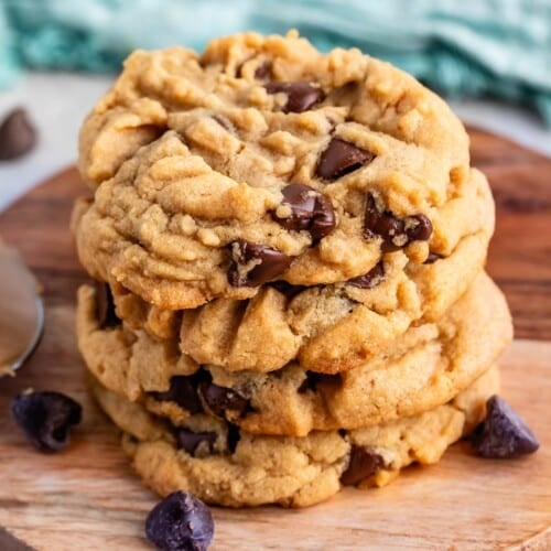 BEST Soft Peanut Butter Chocolate Chip Cookies - Crazy for Crust