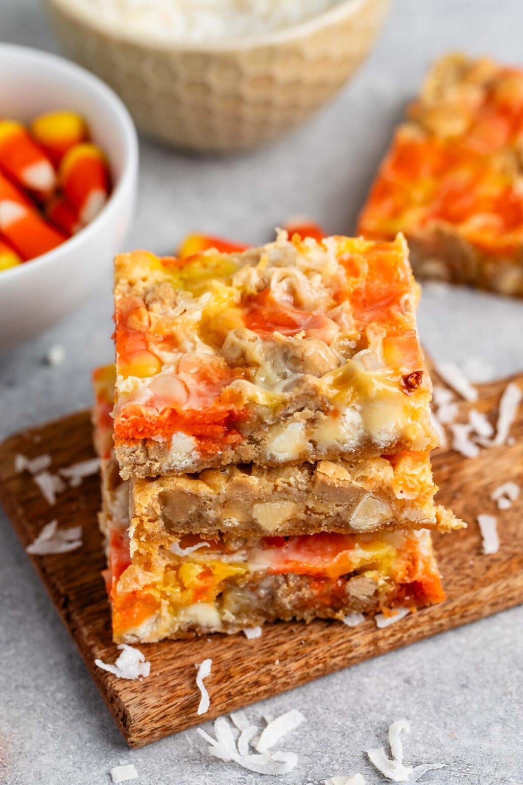 Candy Corn Magic Bars - Crazy for Crust