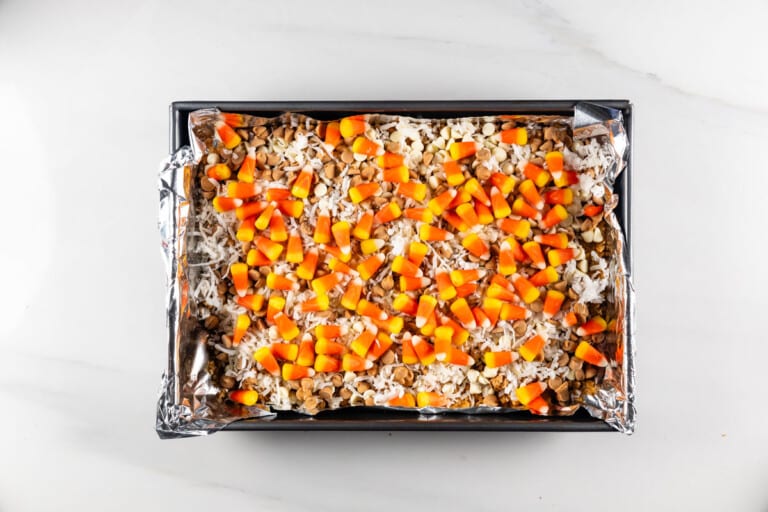 Candy Corn Magic Bars - Crazy for Crust