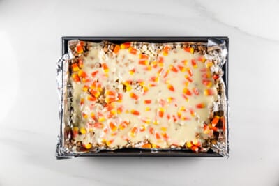 Candy Corn Magic Bars - Crazy for Crust